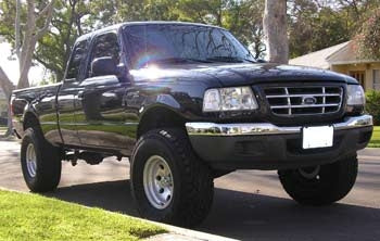 2001 Ford Ranger 4X2 with 5.5" Fabtech Performance Suspension Lift kit ...
