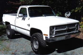 1986 Chevy Silverado body on 1985 frame with 4" suspension lift kit ...