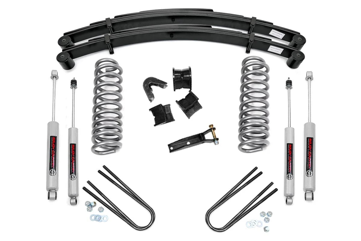 Rough Country Ford F100, F150 2.5" lift kit Nitro shocks 1977 1978 1979 ...